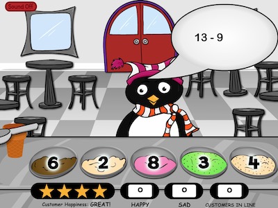 Cone Crazy Flurry of Flavors Subtraction - Educational Games For Kids