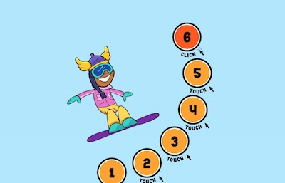 Snowboard Run - Educational Games For Kids