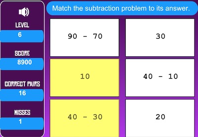 Matching Subtraction - Educational Games For Kids