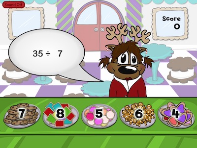 Reindeer Cafe Division - Educational Games For Kids