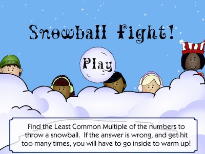 Snowball Fight LCM Game - Educational Games For Kids