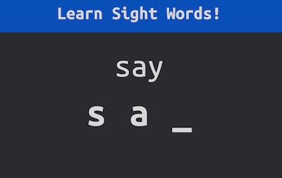 Sight Words - Learning and Typing - Educational Games For Kids
