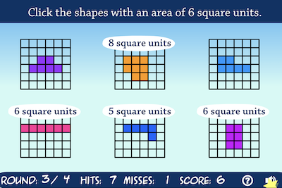 Area and Square Units Game - Educational Games For Kids