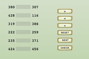 Number Comparing Quiz - Educational Games For Kids