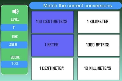 Measurements Matching Math Game - Educational Games For Kids