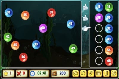 Missing Num Bubbles - Educational Games For Kids