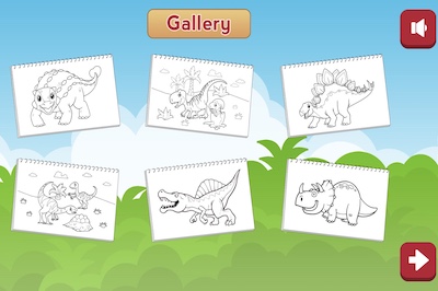 Coloring Book Dinosaurs - Educational Games For Kids