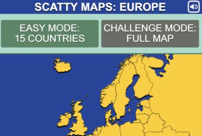 Scatty Maps - Europe - Educational Games For Kids