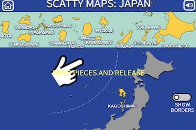 Scatty Maps - Japan - Educational Games For Kids