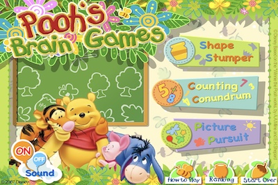 Pooh's Brain Games - Educational Games For Kids