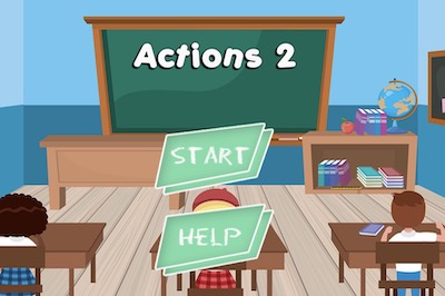 Action Verbs 2 - Memory Game - Beginner Level - Educational Games For Kids