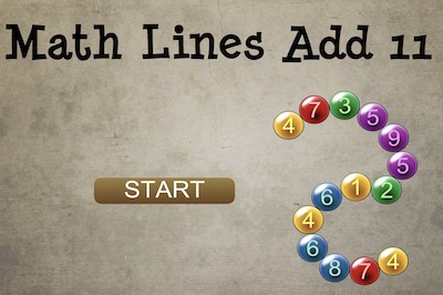 Math Lines - Add 11 - Educational Games For Kids