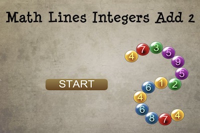 Math Lines Integers - Add to get 2 - Educational Games For Kids