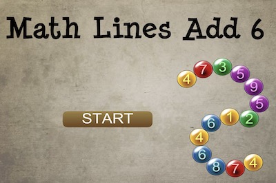 Math Lines - Add 6 - Educational Games For Kids