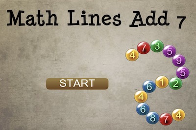 Math Lines - Add 7 - Educational Games For Kids