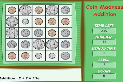 Coin Madness - Addition - Educational Games For Kids