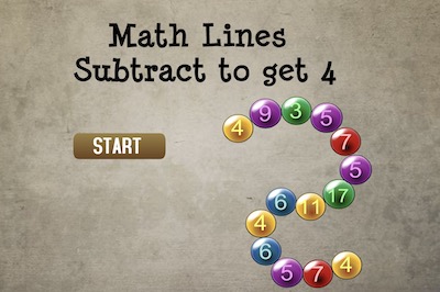 Math Lines (Subtract to get 4) - Educational Games For Kids