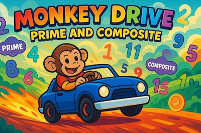 Monkey Drive: Prime And Composite - Educational Games For Kids