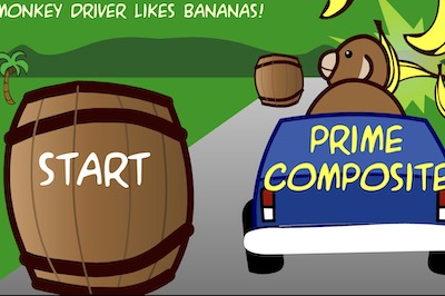 Monkey Drive: Prime Composite - Educational Games For Kids