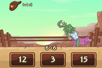 Cowboy Zombie Math - Educational Games For Kids