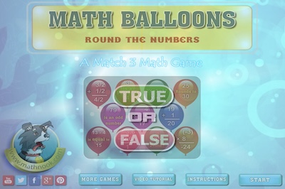 Math Balloons - Round The Number - Educational Games For Kids