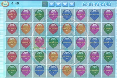 Math Balloons Comparison - Educational Games For Kids