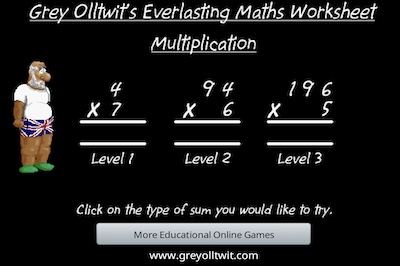 Grey Ollwit'S Everlasting Maths Worksheet Multiplication - Educational ...