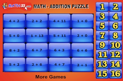 Math Addition Puzzle - Educational Games For Kids