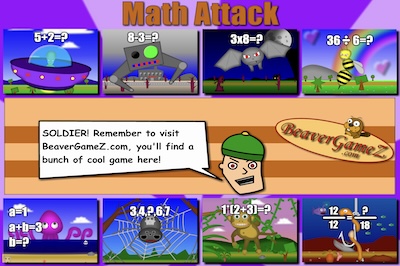 Math Attack(Arithmatic, Algebra, Fraction) - Educational Games For Kids