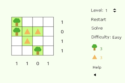 Tents and Trees (Angle Puzzle Game) - Educational Games For Kids