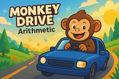 Monkey Drive: Mixed Math - Educational Games For Kids