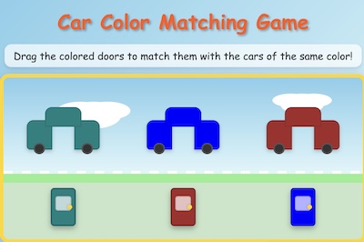 Car Color Matching Game - Educational Games For Kids